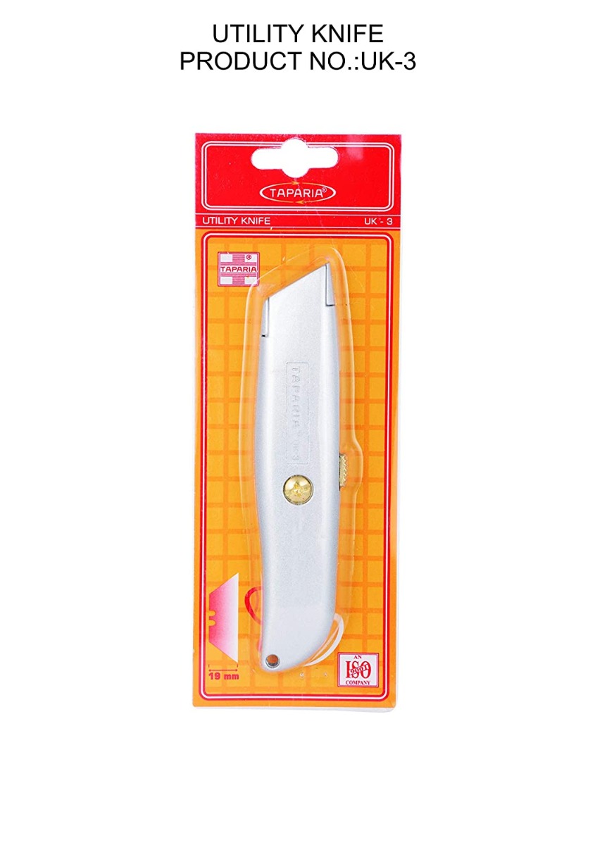 Taparia UK-3 Steel (19mm) Blade Utility Knife (Silver) – KROST