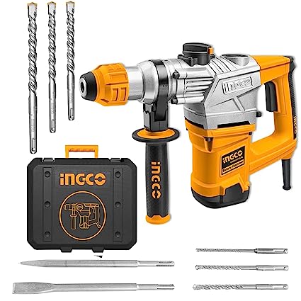 INGCO Rotary Hammer SDS-Plus Chuck Heavy Duty Rotary 5J with Vibration ...