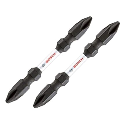 Bosch Professional Impact, Double Ended Screwdriver Bits, Type Ph2-Ph2, Length 65mm, With Black ...