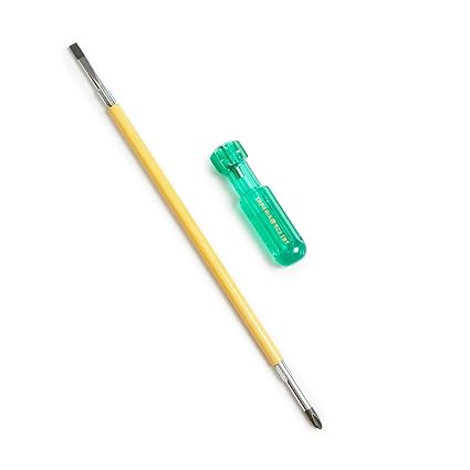 Taparia 903 IBT Steel 2-In-1 Stubby Screwdriver (Green) - KROST