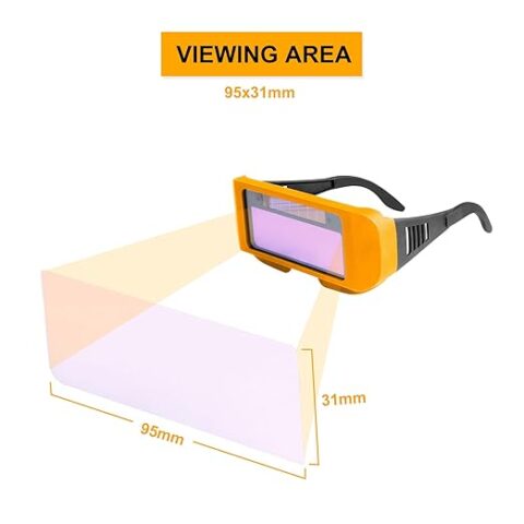 INGCO AHM111 Auto-darkening Welding Glasses, 95x31mm, Up to DlN 16 UV ...