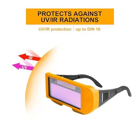 INGCO AHM111 Auto-darkening Welding Glasses, 95x31mm, Up to DlN 16 UV ...