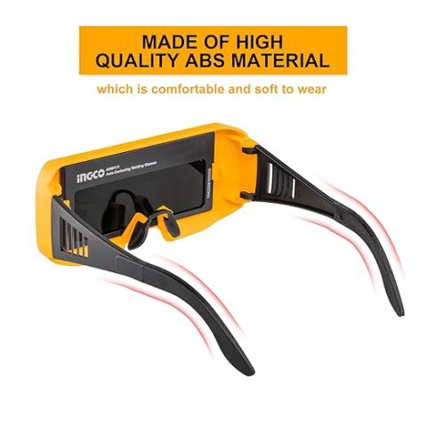 INGCO AHM111 Auto-darkening Welding Glasses, 95x31mm, Up to DlN 16 UV ...