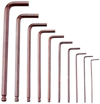 TAPARIA 10 Pcs Hex Allen Keys Long Ball Point Set - KROST