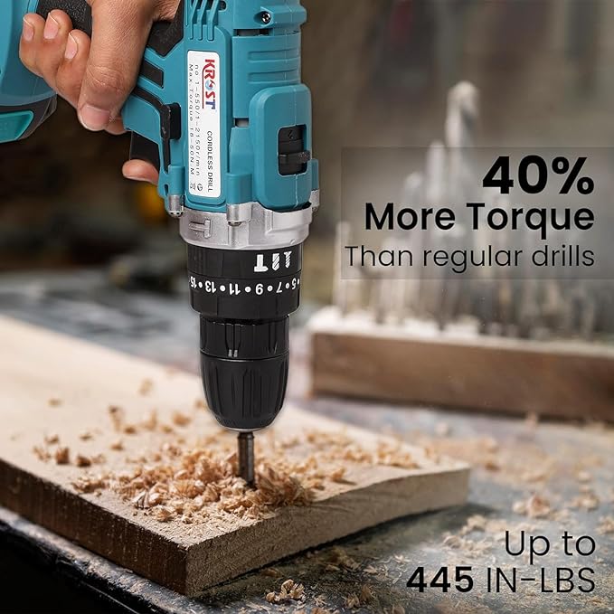 KROST Cordless 21v Hammer Drill Motor Multi Function Drill - 20 Stage ...