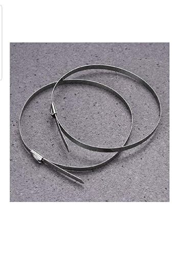 KROST Stainless Steel Locking Cable Pipe/zip Tie Hoop Clamp, 4.6x300 Mm ...