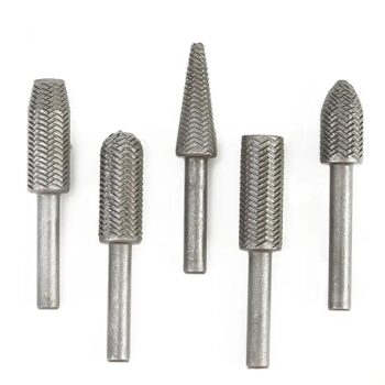 KROST High Speed Metal File Burr Drill Bit Set Metal Working Rasps 1/4 ...