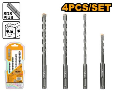 Ingco AKDB2055 4Pcs SDS-Plus Hammer Drill Bit Set - KROST