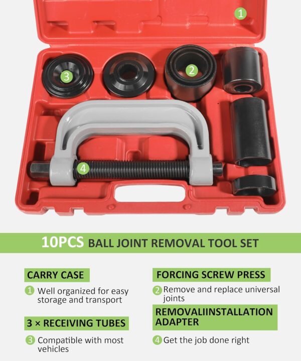 KROST Ball Joint Press & U Joint Removal Tool Kit 10 PCS for Ball Joint ...